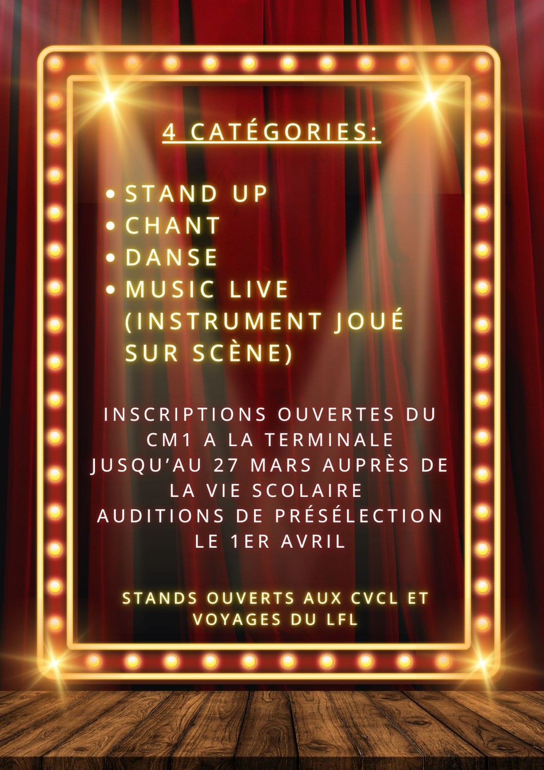 COMMUNIQUE – CONCOURS DES TALENTS 2026 - Lycée Français de Lomé | LFL TOGO